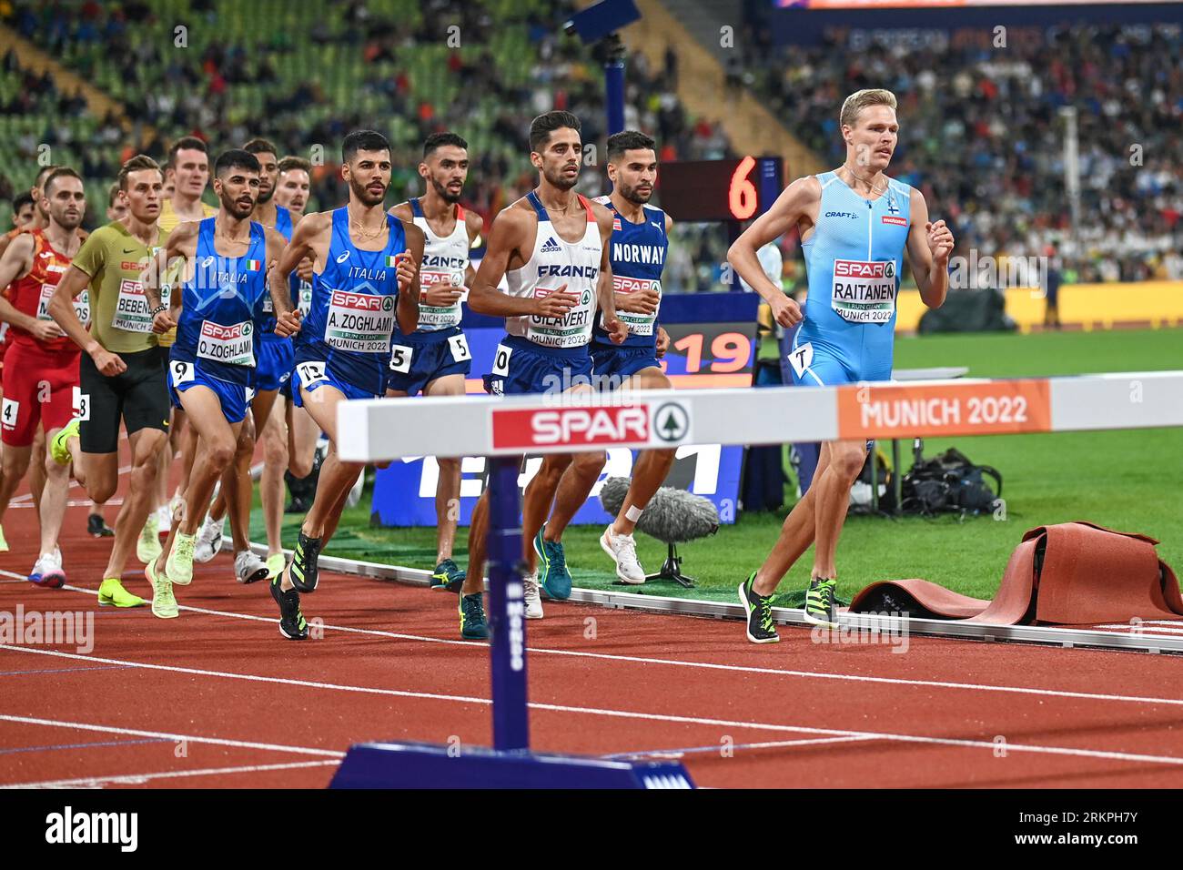 Topi Raitanen (Finland). Gold Medal, 3000m. Steeplechase final ...