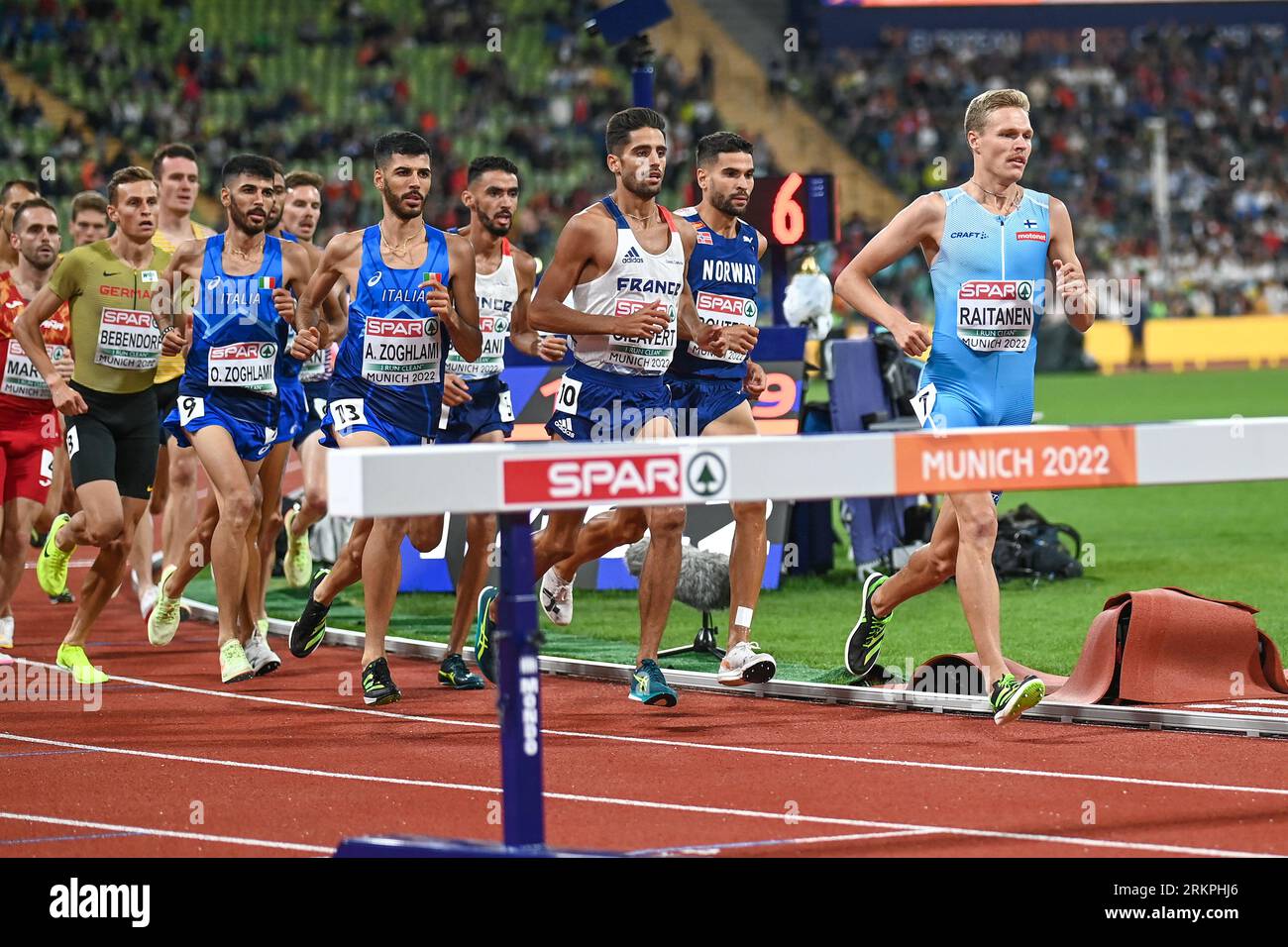 Topi Raitanen (Finland). Gold Medal, 3000m. Steeplechase final ...