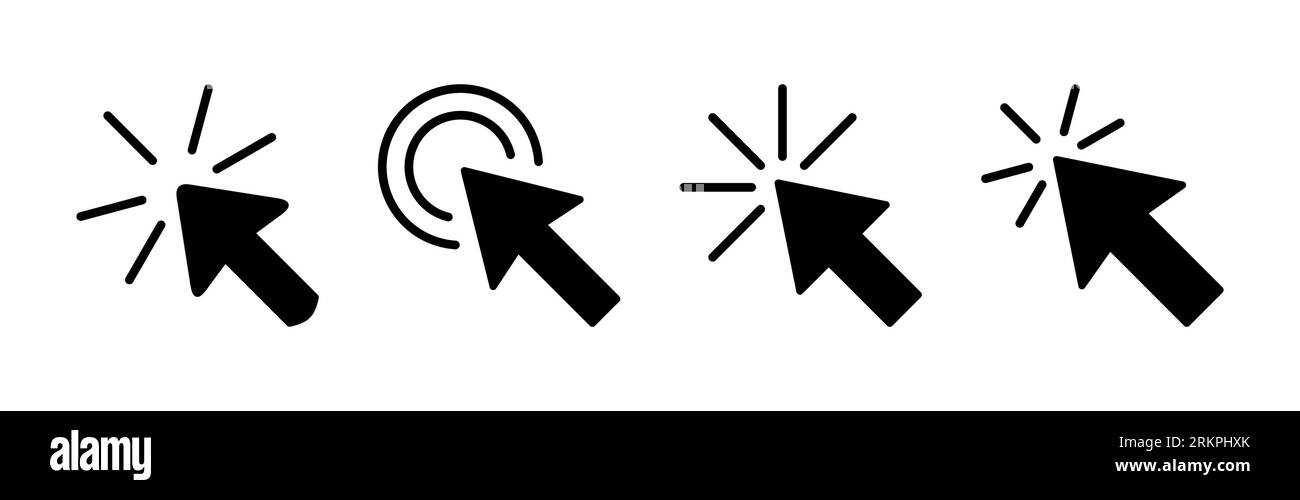 Click icon vector. cursor icon vector. pointer sign Stock Vector Image ...