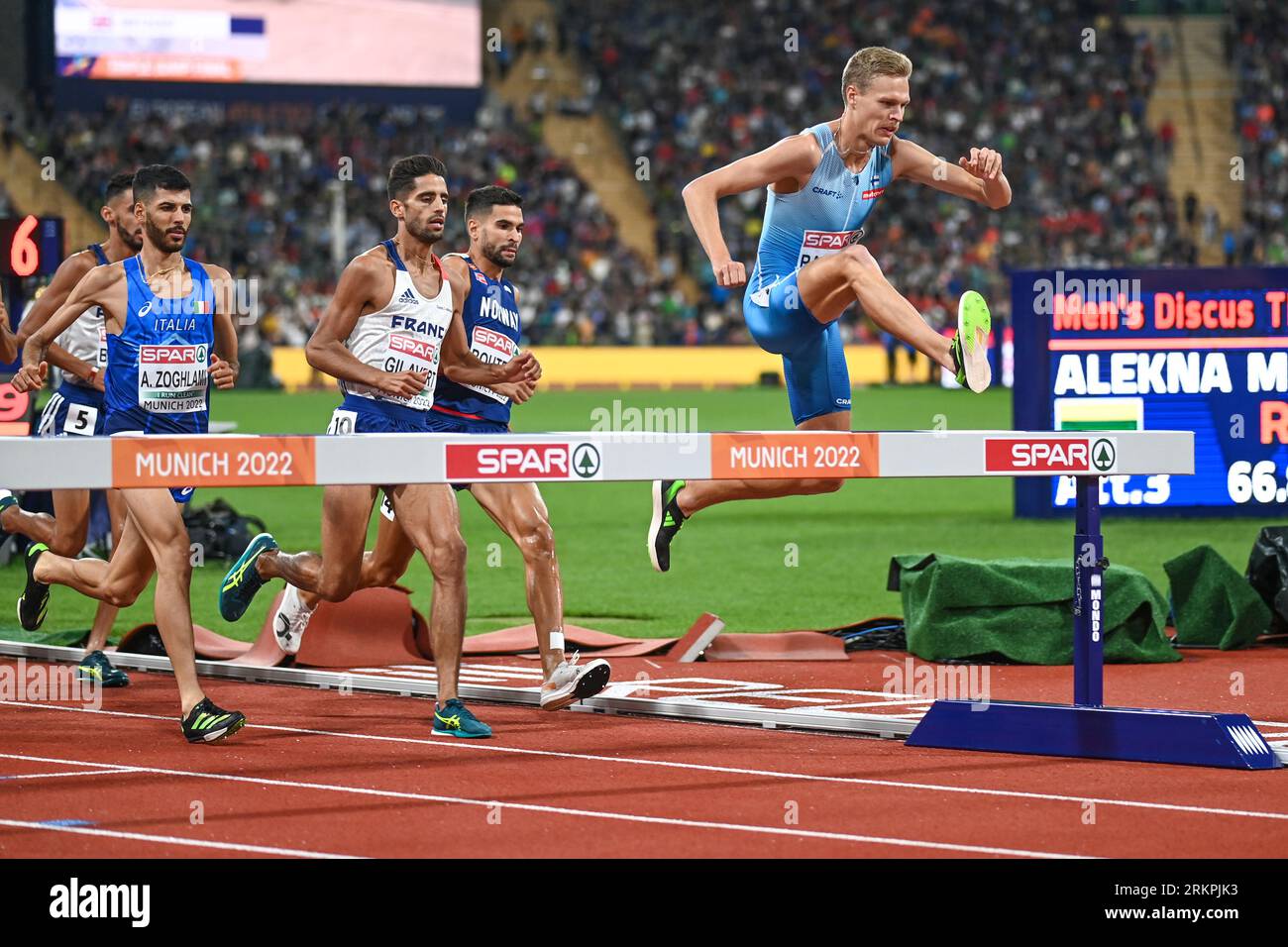 Topi Raitanen (Finland). Gold Medal, 3000m. Steeplechase final ...