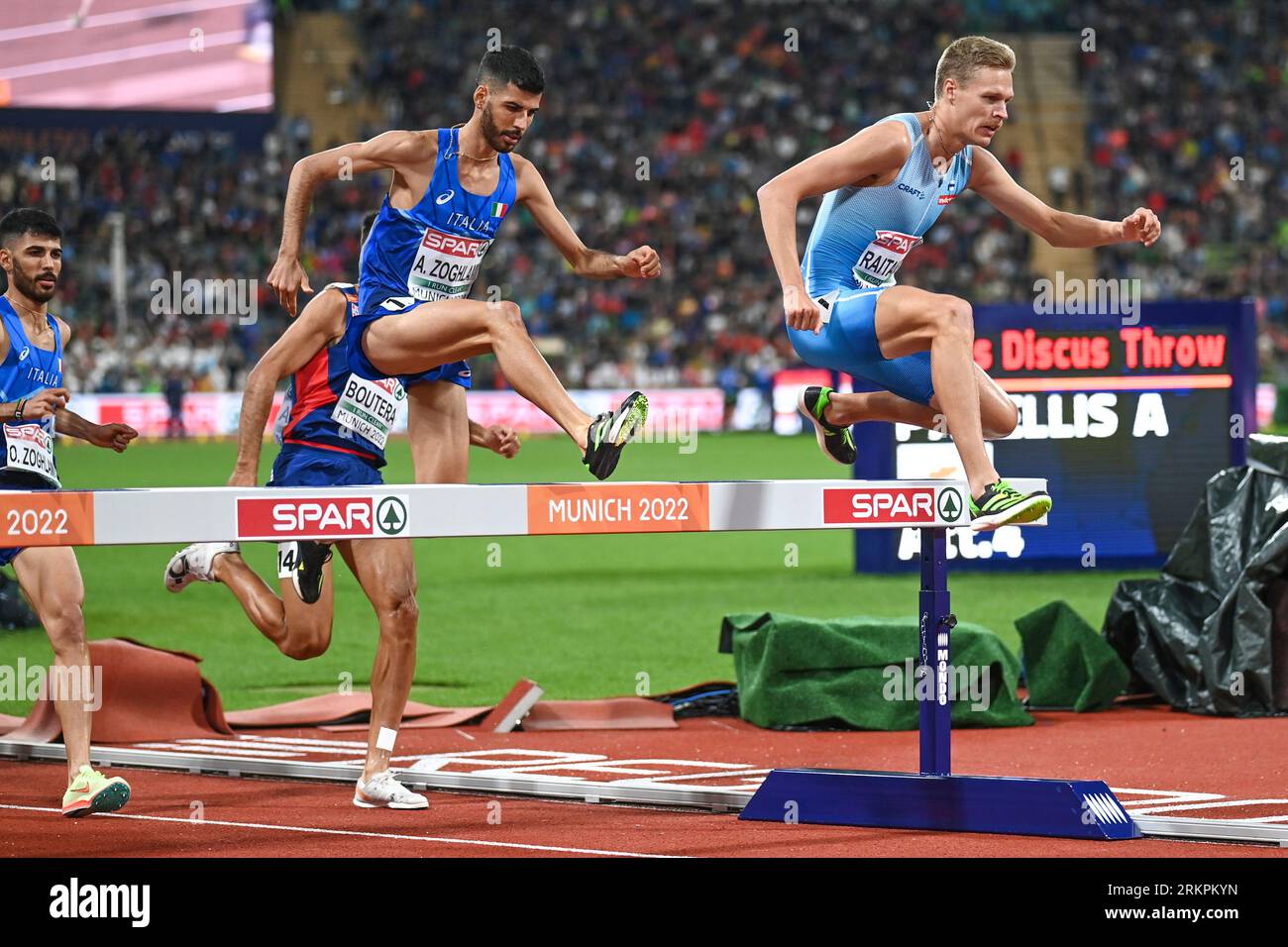 Topi Raitanen (Finland). Gold Medal, 3000m. Steeplechase final ...