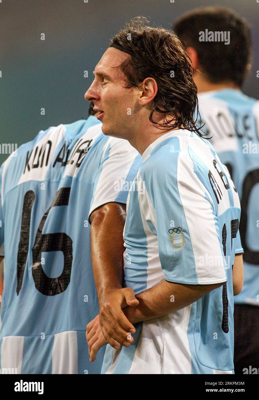 Lionel Messi in the 2008 Olympic soccer tournament Stock Photo - Alamy