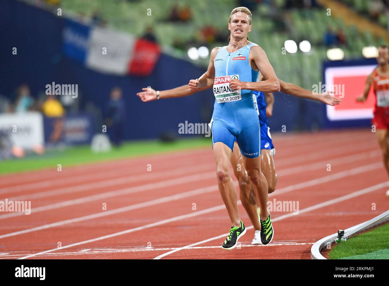 Topi Raitanen (Finland). Gold Medal, 3000m. Steeplechase final ...