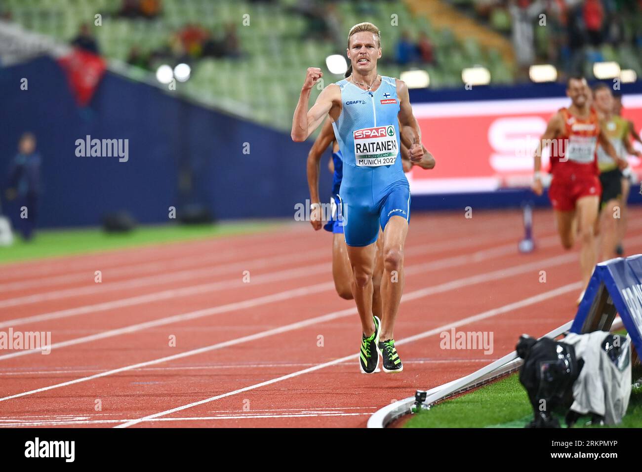 Topi Raitanen (Finland). Gold Medal, 3000m. Steeplechase final ...