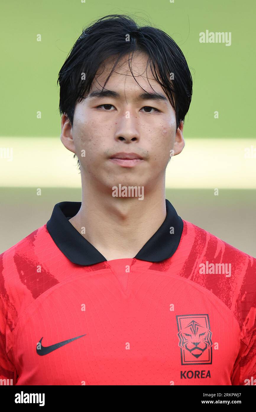 Shizuoka, Japan. 17th Aug, 2023. South Korea's Kim Dong-Min before the ...