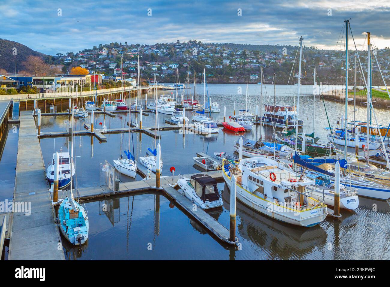 Launceston in Tasmania, Australia, with the Seaport Marina on the North ...