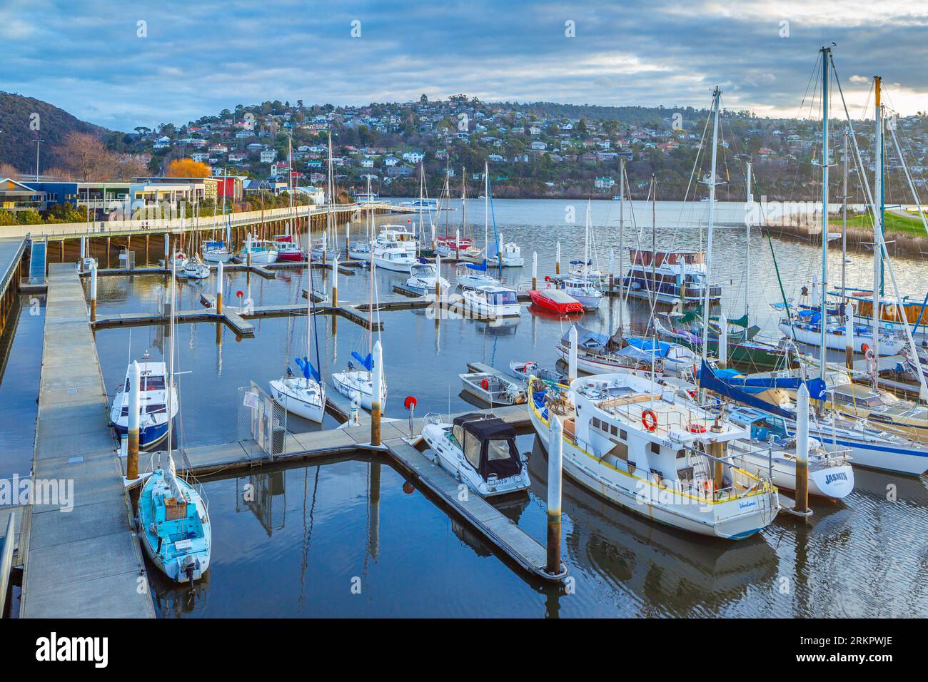Launceston in Tasmania, Australia, with the Seaport Marina on the North ...