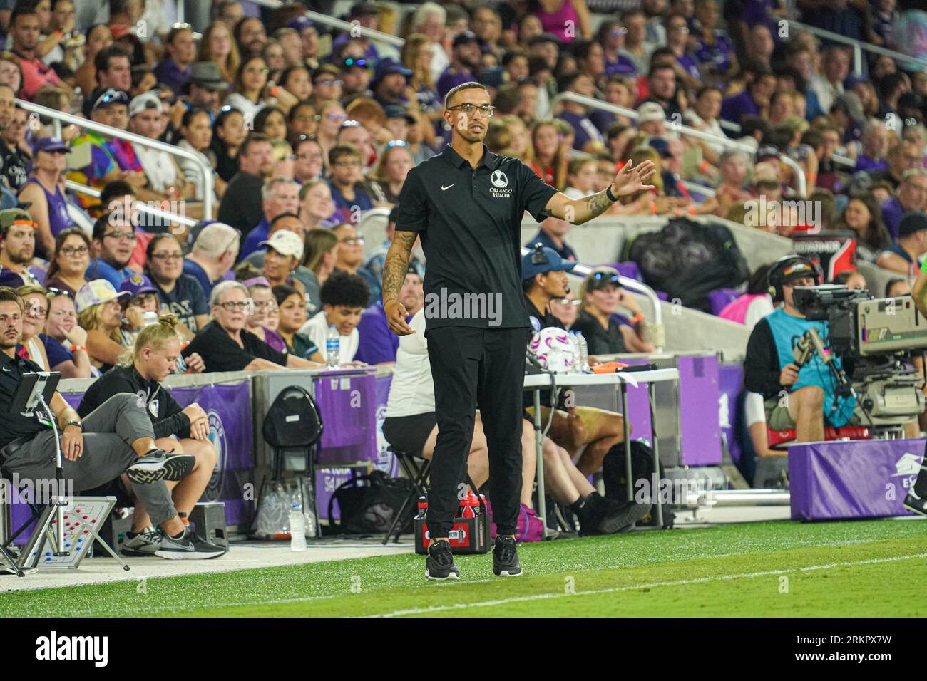 Orlando, Florida, USA, August 25, 2023, Orlando Pride head coach ...