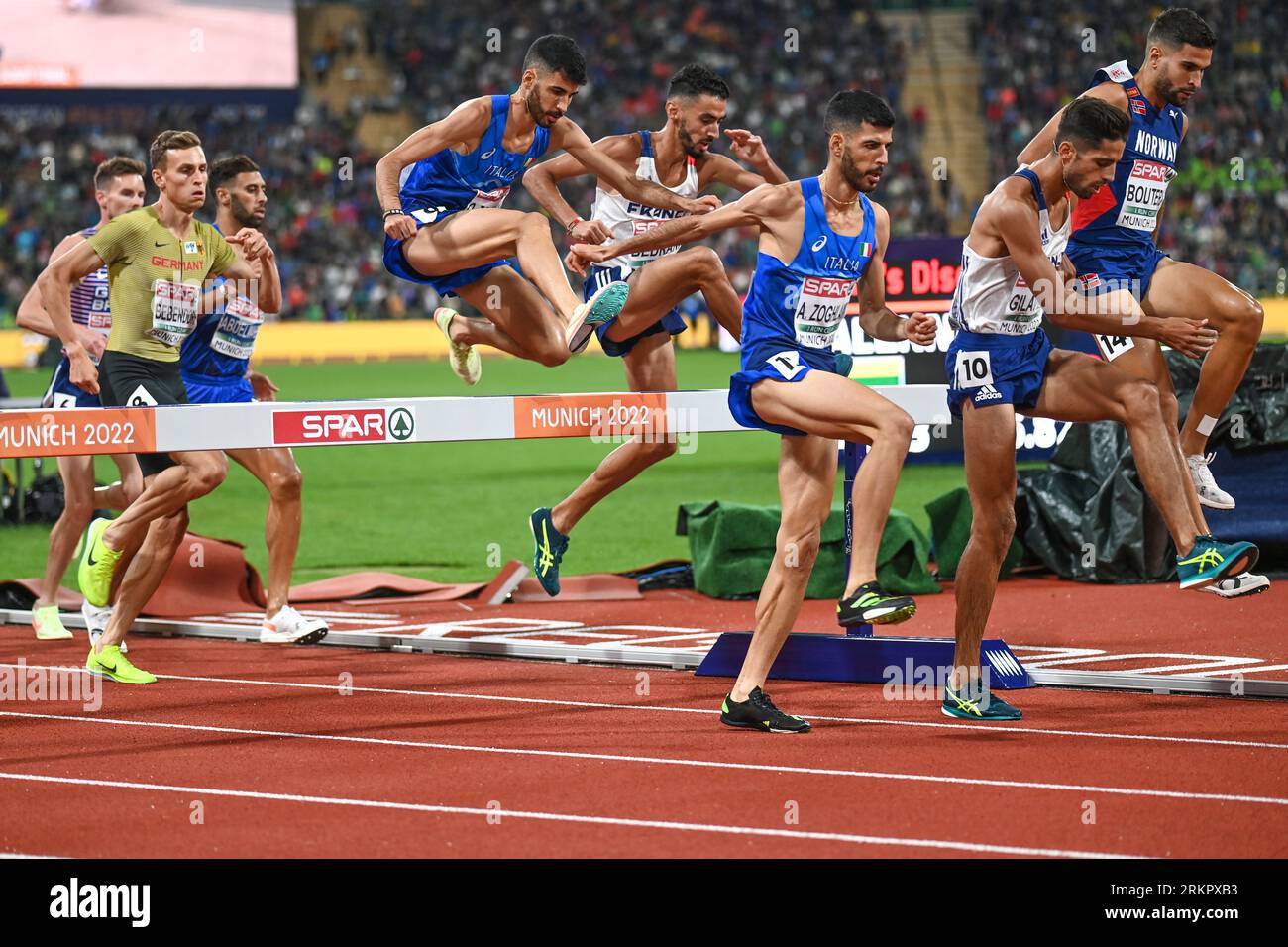 Osama and Ala Zoghlami (Italy). 3000m. Steeplechase final. European ...