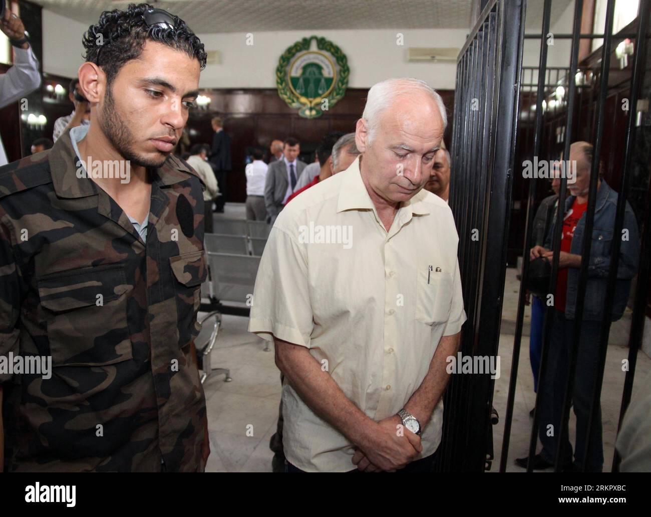 Prisoner in the dock in court hi-res stock photography and images - Alamy