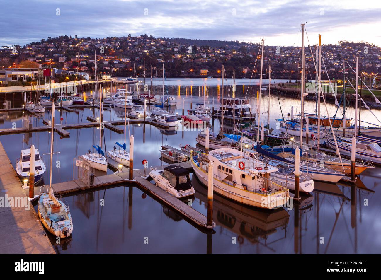 Launceston in Tasmania, Australia, with the Seaport Marina on the North ...