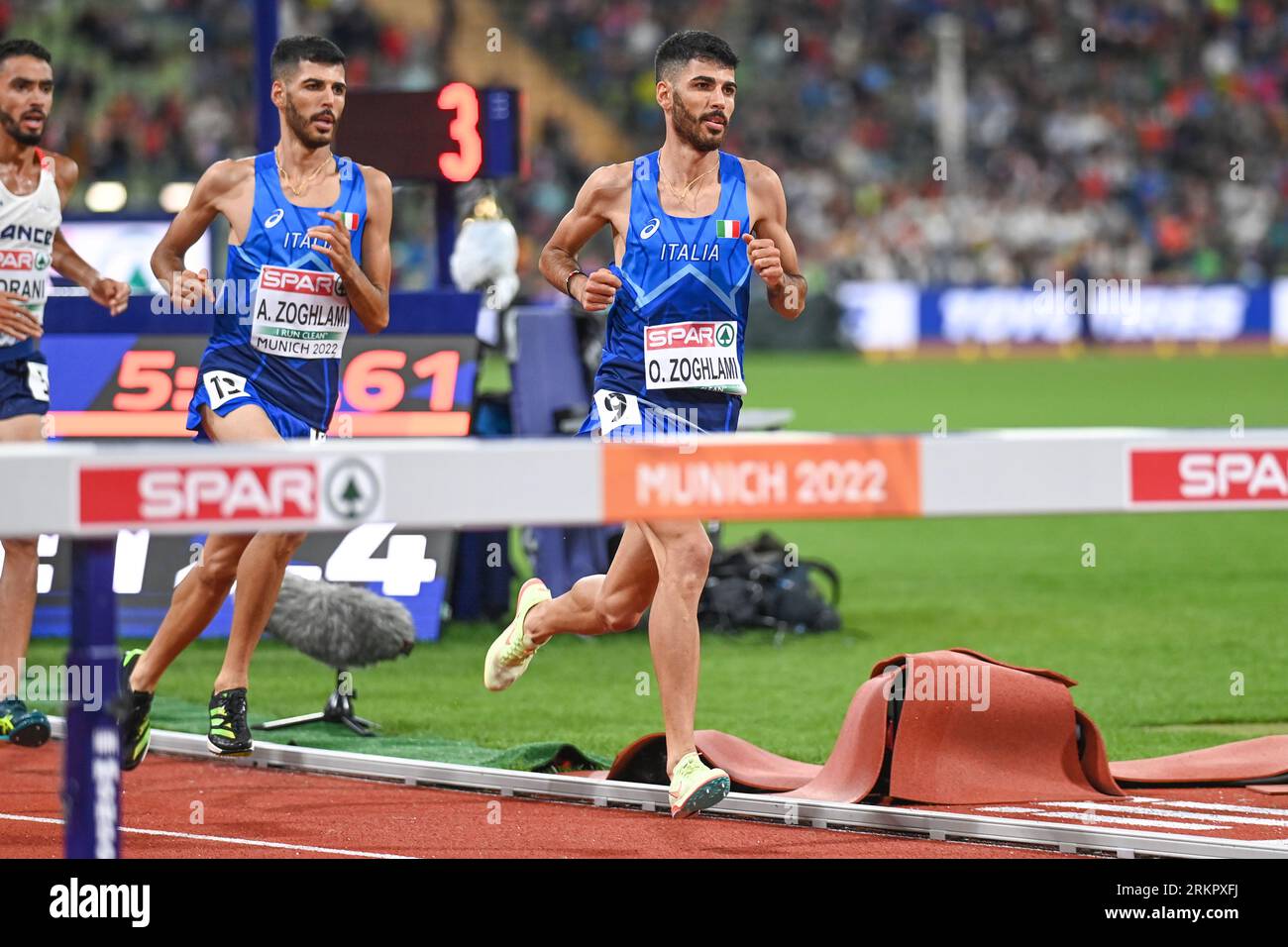 Osama and Ala Zoghlami (Italy). 3000m. Steeplechase final. European ...