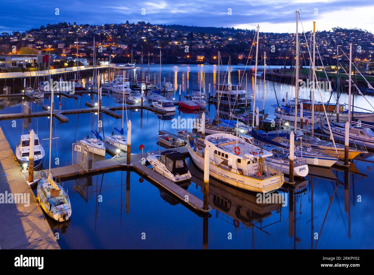Launceston in Tasmania, Australia, with the Seaport Marina on the North ...