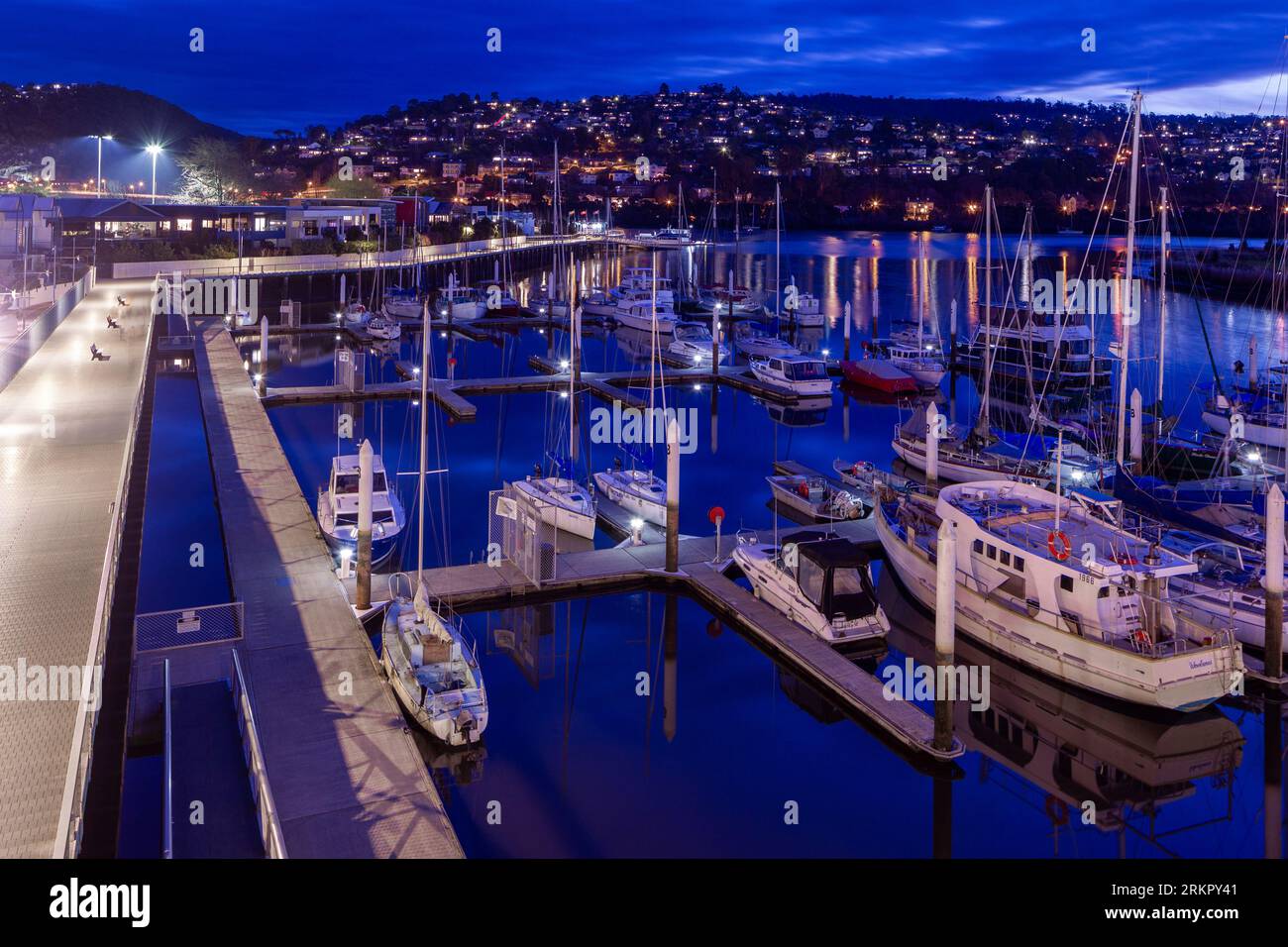 Launceston in Tasmania, Australia, with the Seaport Marina on the North ...