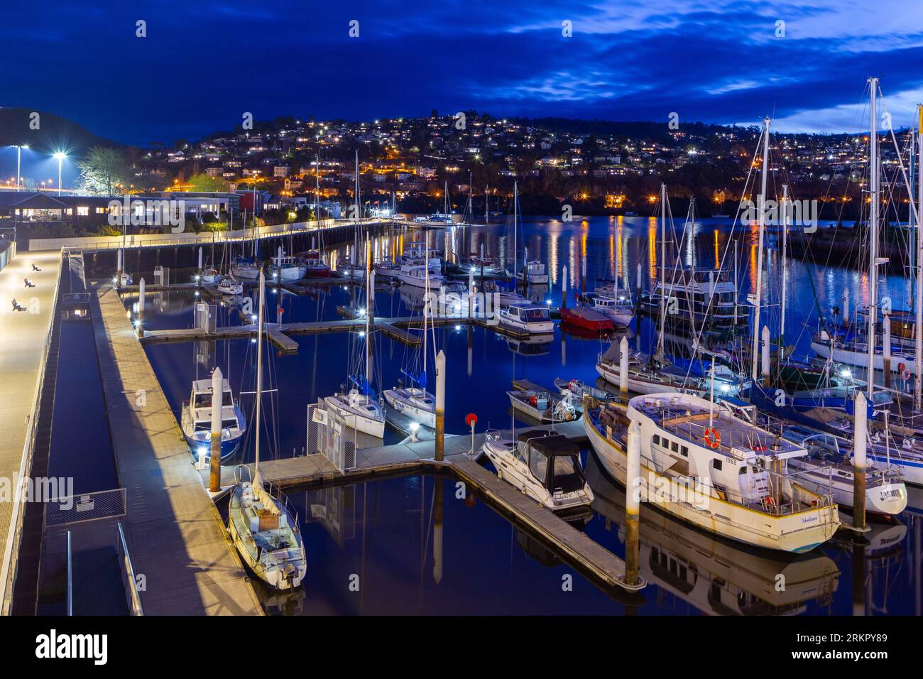 Launceston in Tasmania, Australia, with the Seaport Marina on the North ...