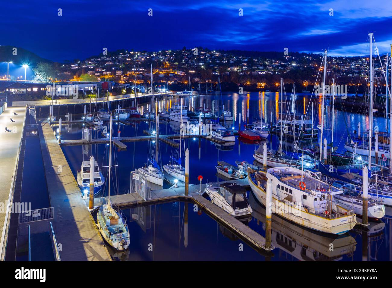 Launceston in Tasmania, Australia, with the Seaport Marina on the North ...