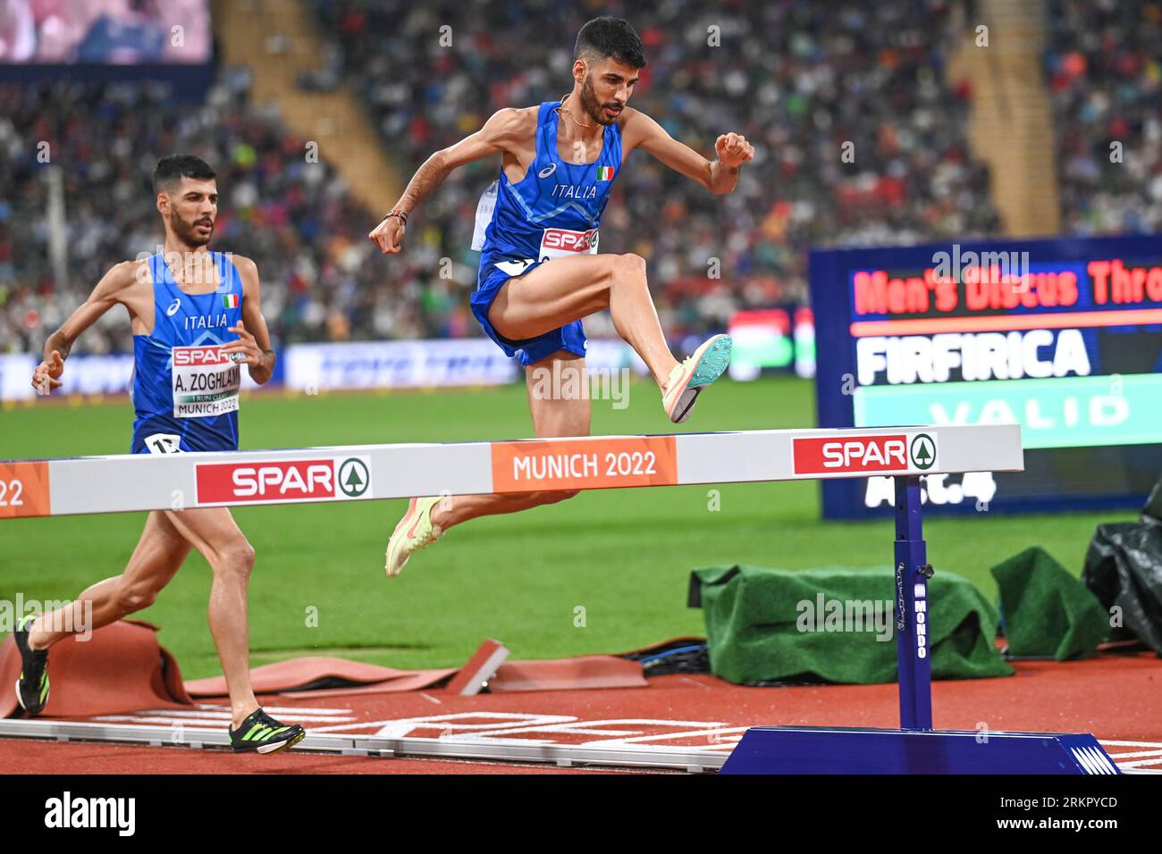 Osama and Ala Zoghlami (Italy). 3000m. Steeplechase final. European ...