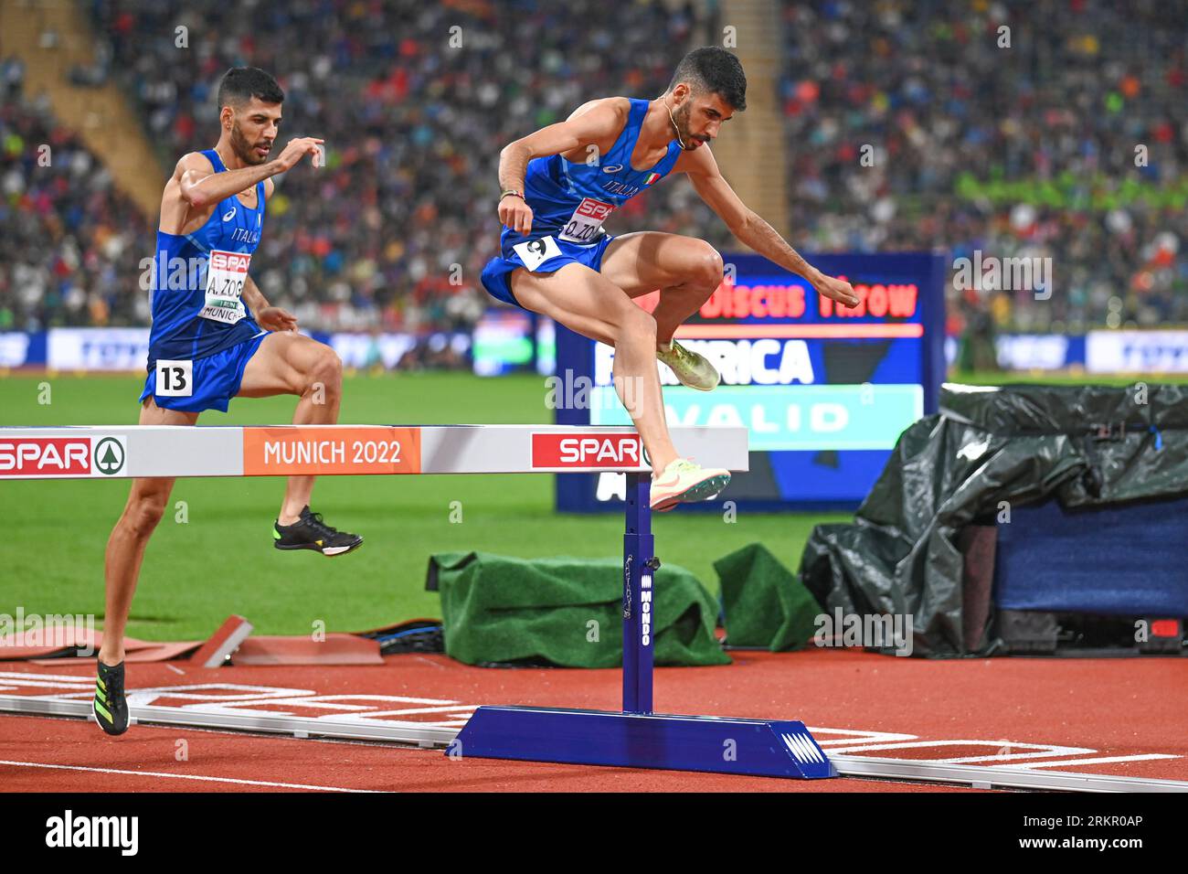 Osama and Ala Zoghlami (Italy). 3000m. Steeplechase final. European ...