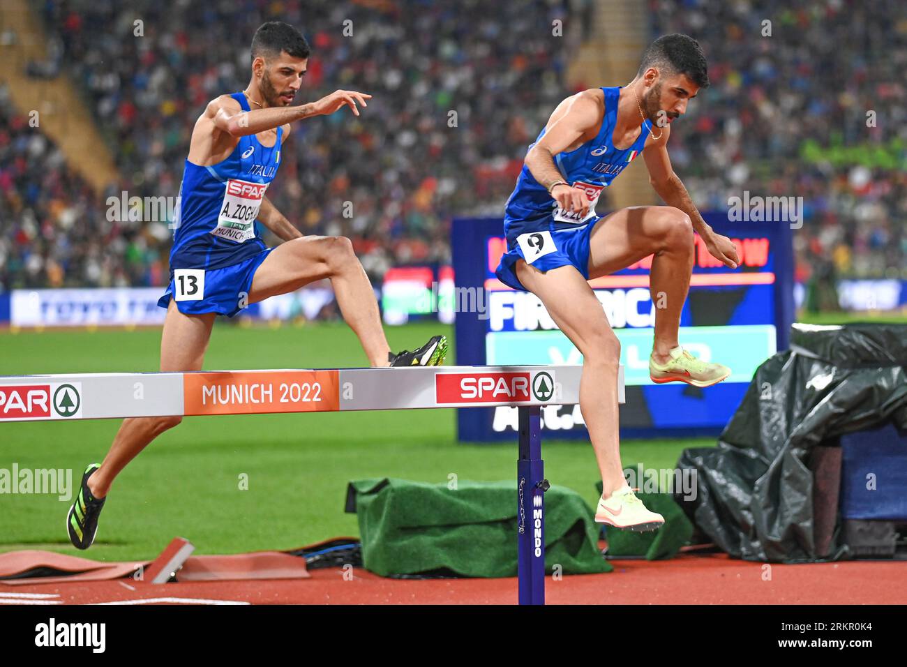 Osama and Ala Zoghlami (Italy). 3000m. Steeplechase final. European ...