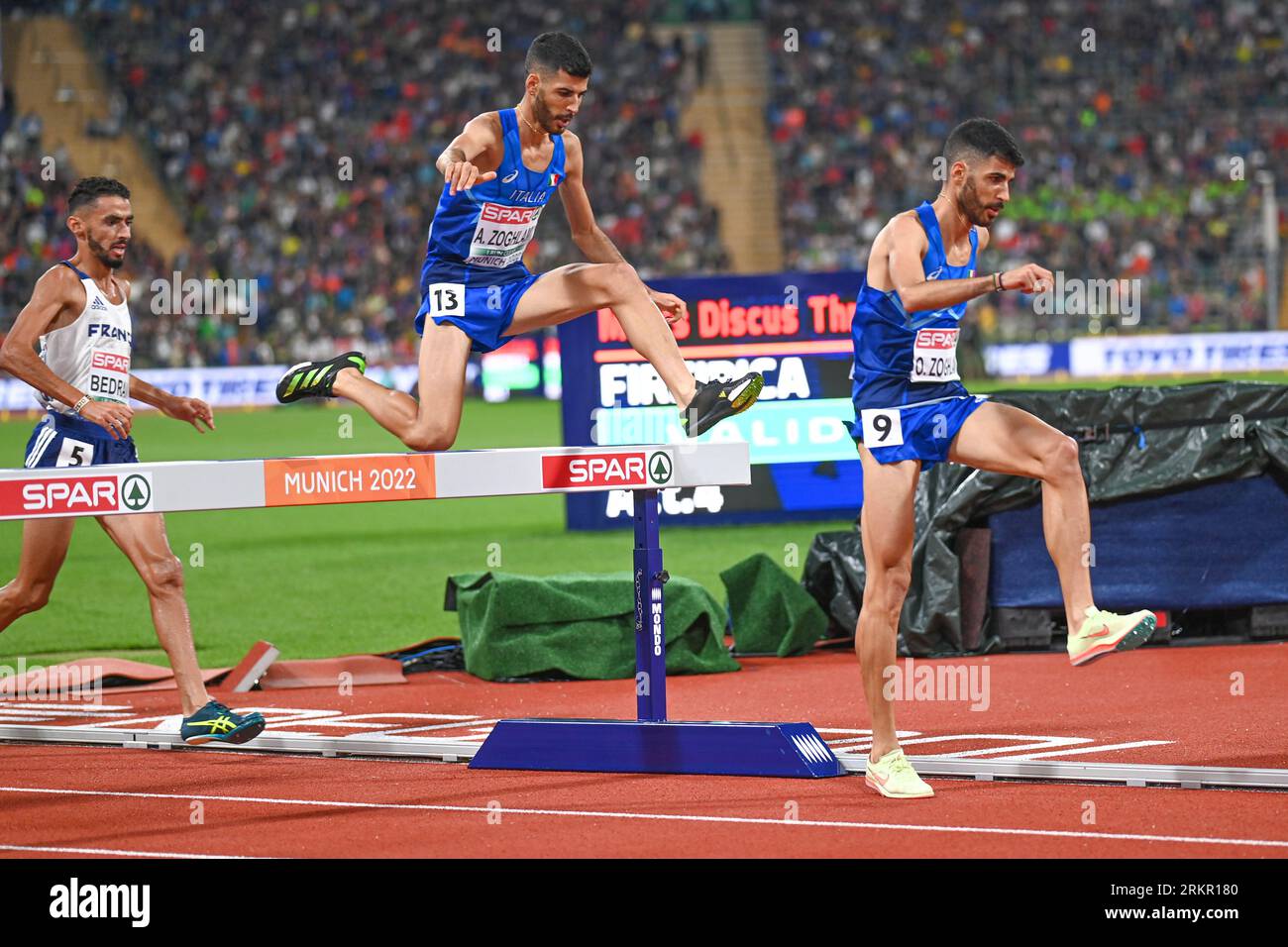 Osama and Ala Zoghlami (Italy). 3000m. Steeplechase final. European ...