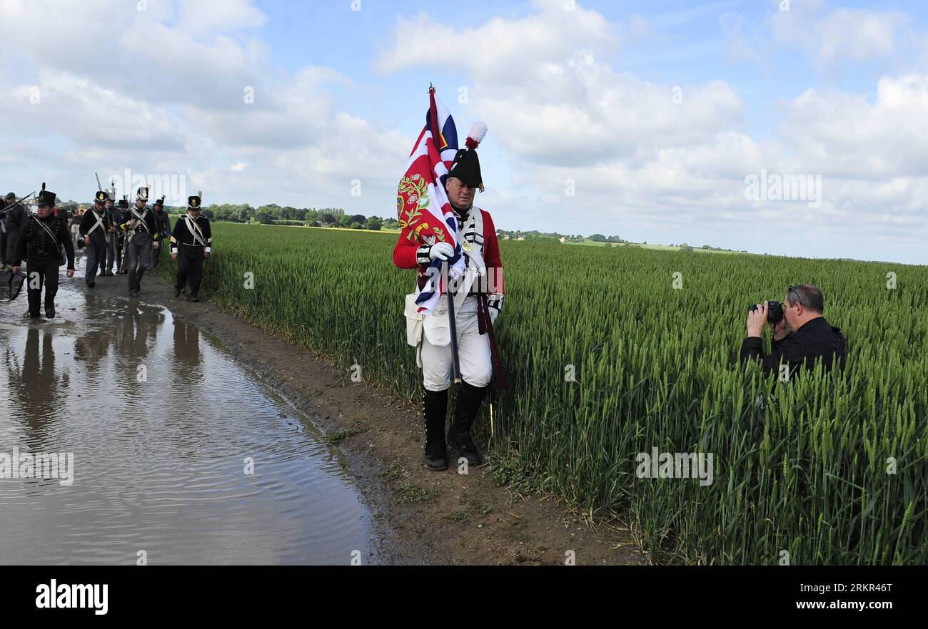 Waterloo battle napoleon re enact hi-res stock photography and images ...