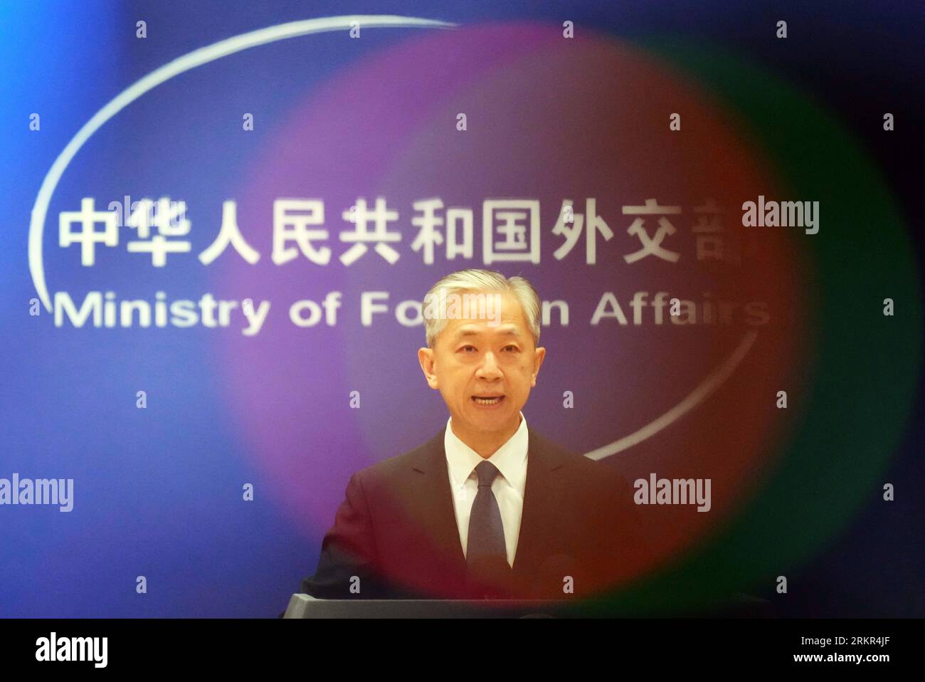 Wang Wenbin, a spokesperson of the Ministry of Foreign Affairs of China ...