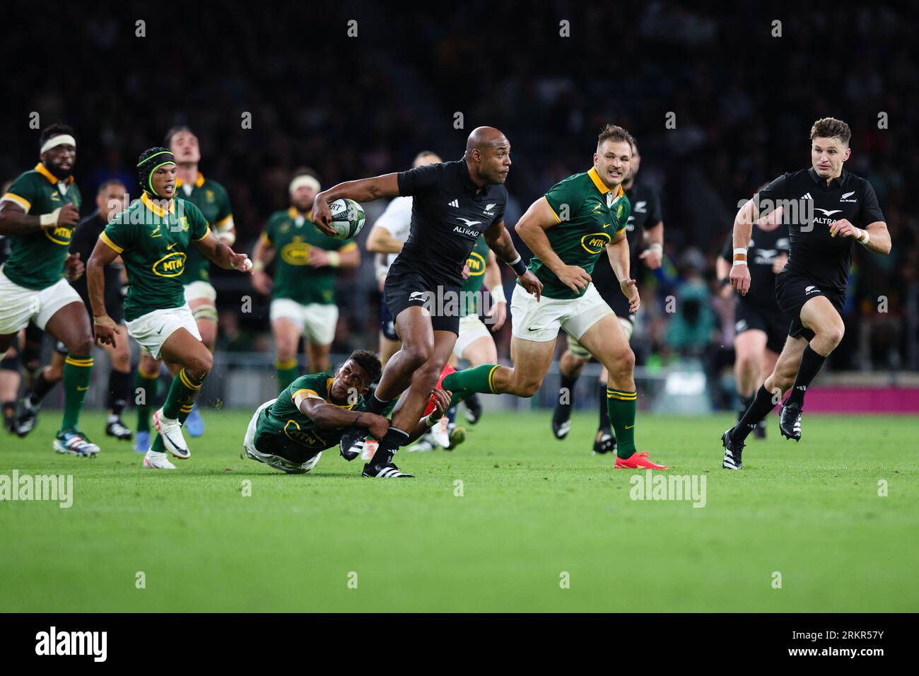 LONDON, UK - 25th Aug 2023: Mark Telea of the New Zealand All Blacks in ...