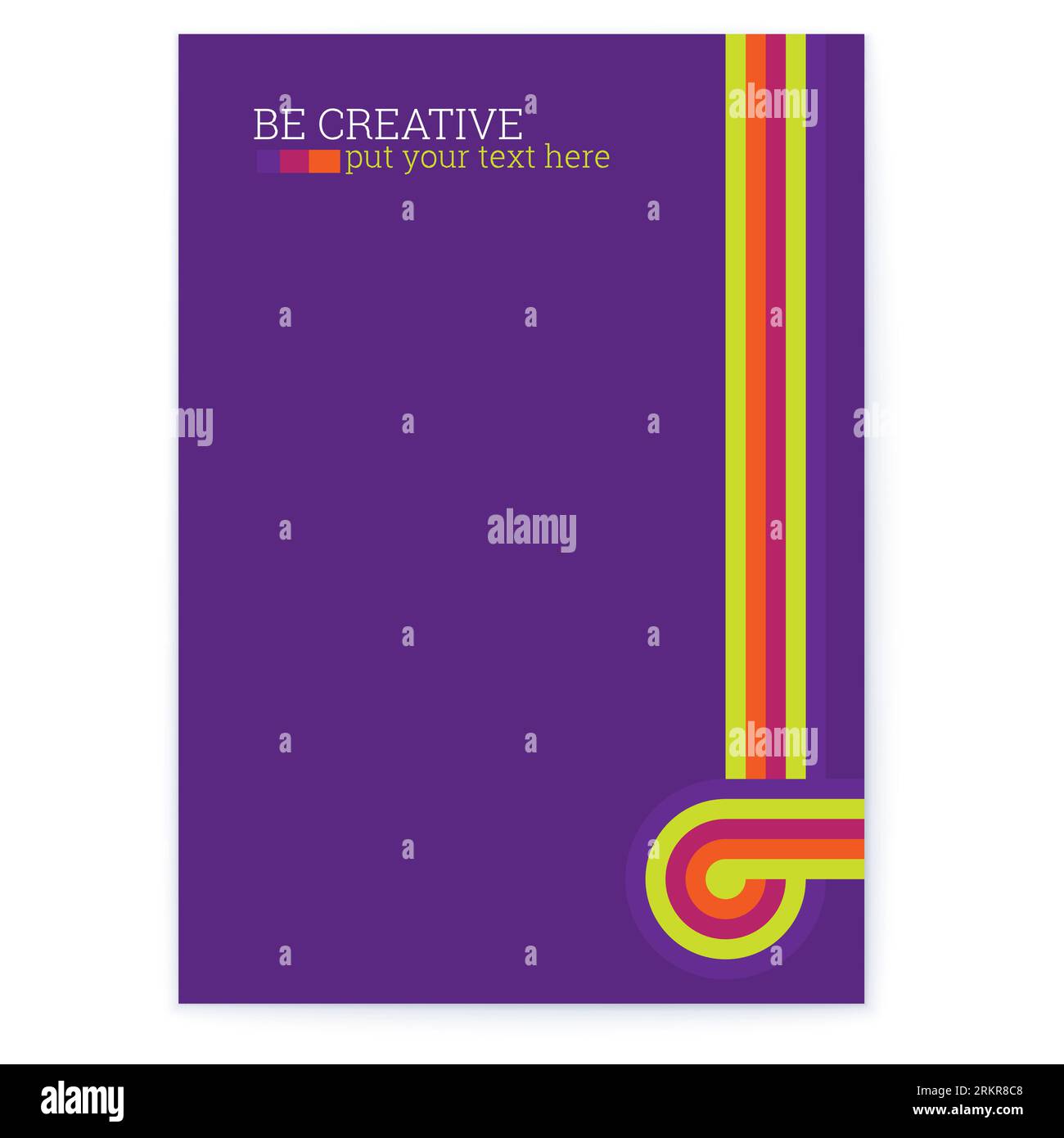 Intertwining and turning lines. Retro background and colored stripes ...