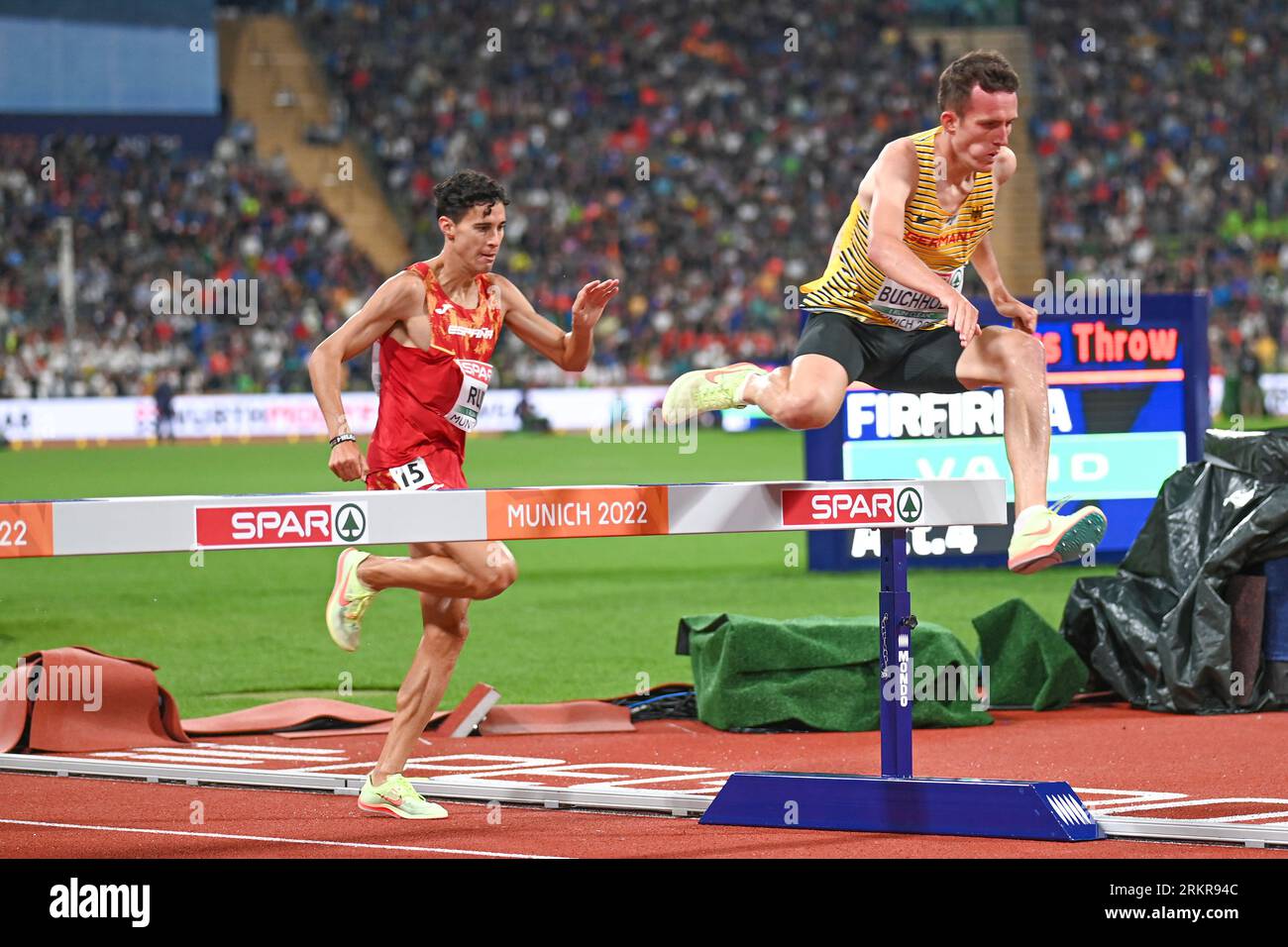 Niklas Buchholz (Germany), Victor Ruiz (Spain). 3000m. Steeplechase ...