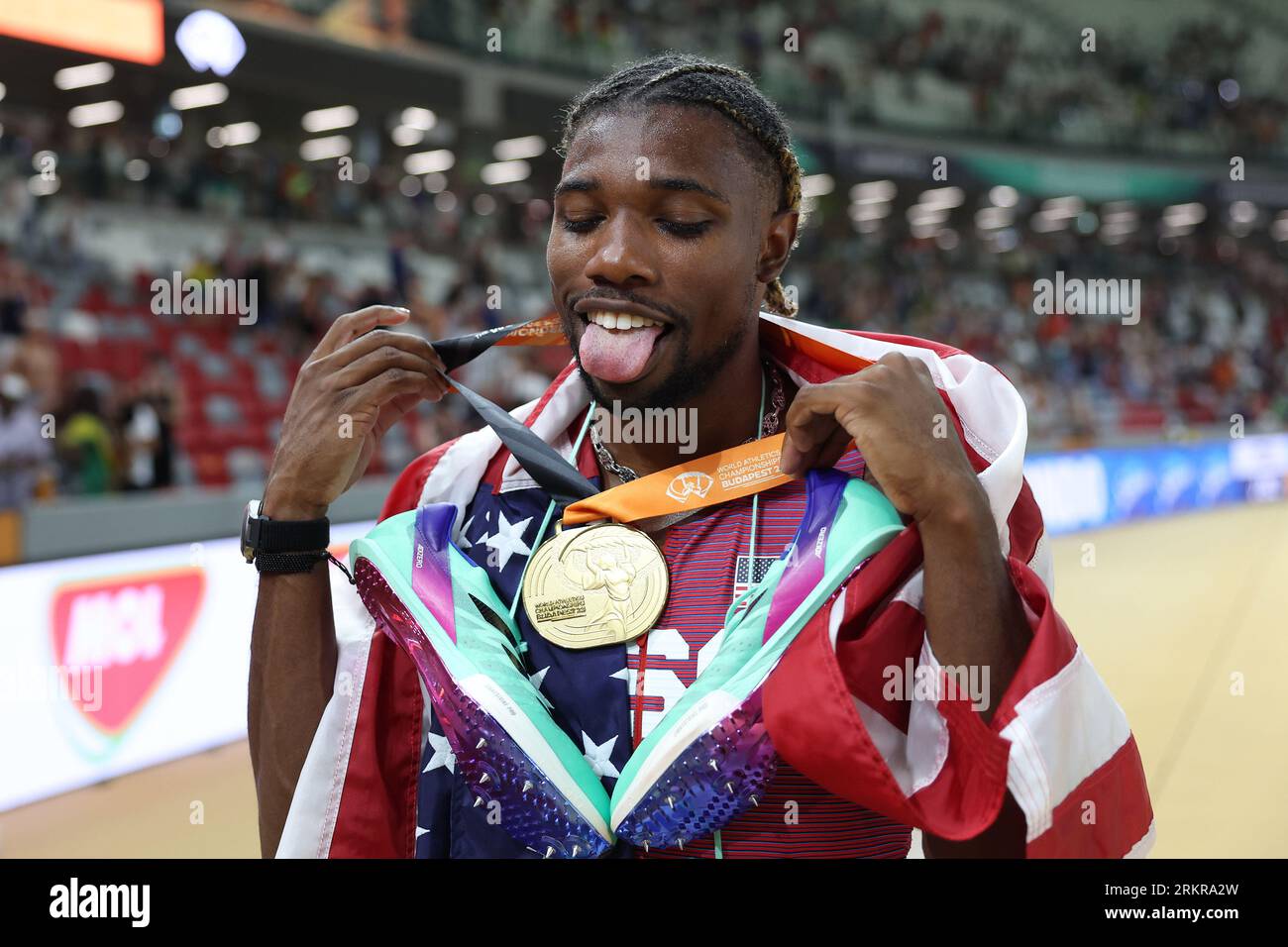 Budapest, Hungary. 25th Aug, 2023. Noah Lyles of the United States ...