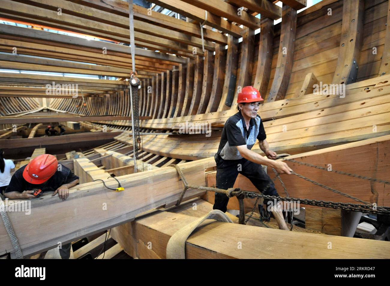 He launched construction hi-res stock photography and images - Alamy
