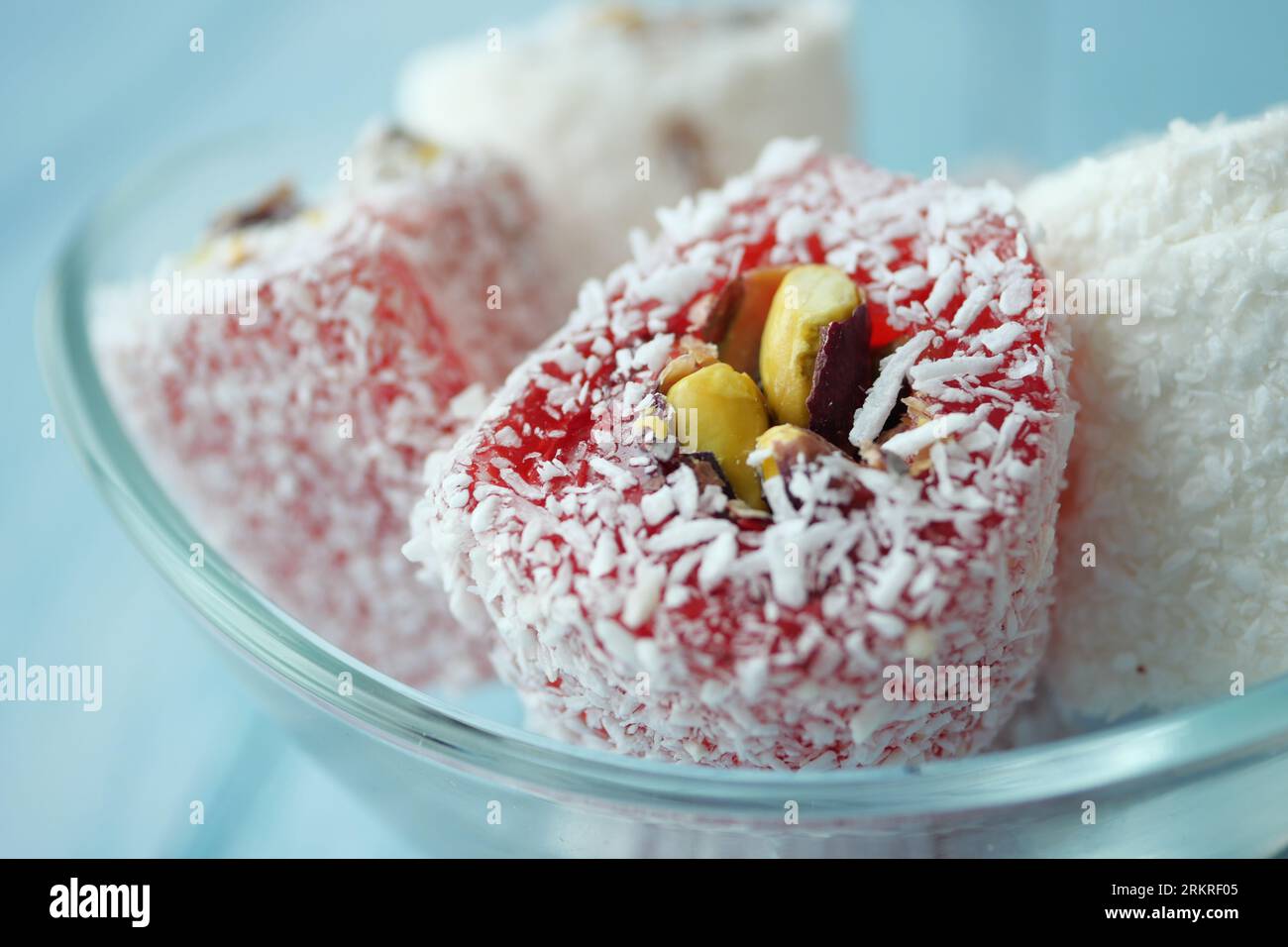 traditional Turkish delight With Nut Stock Photo - Alamy