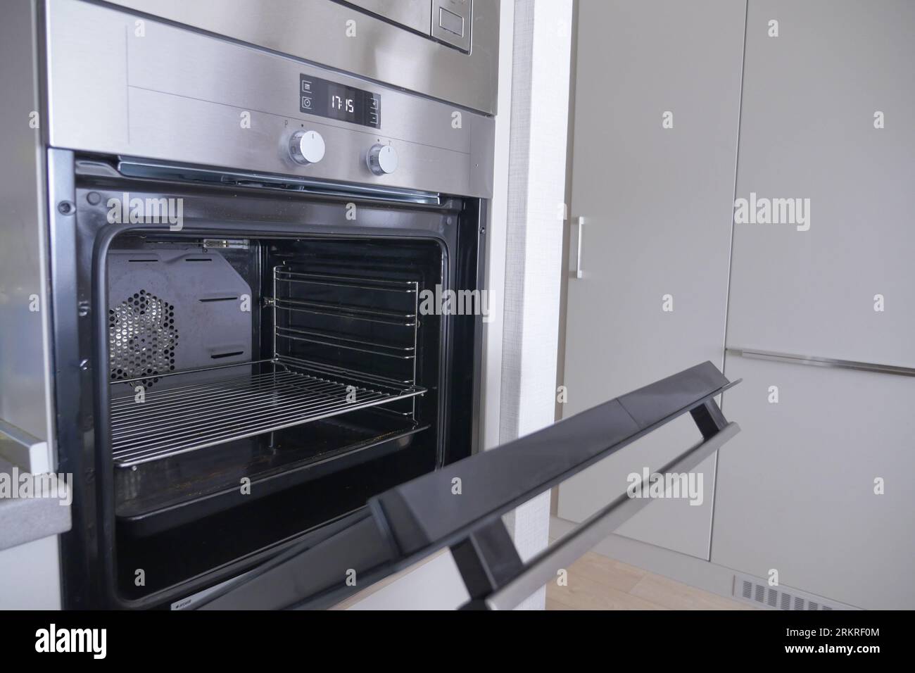 open electric oven at home Stock Photo - Alamy