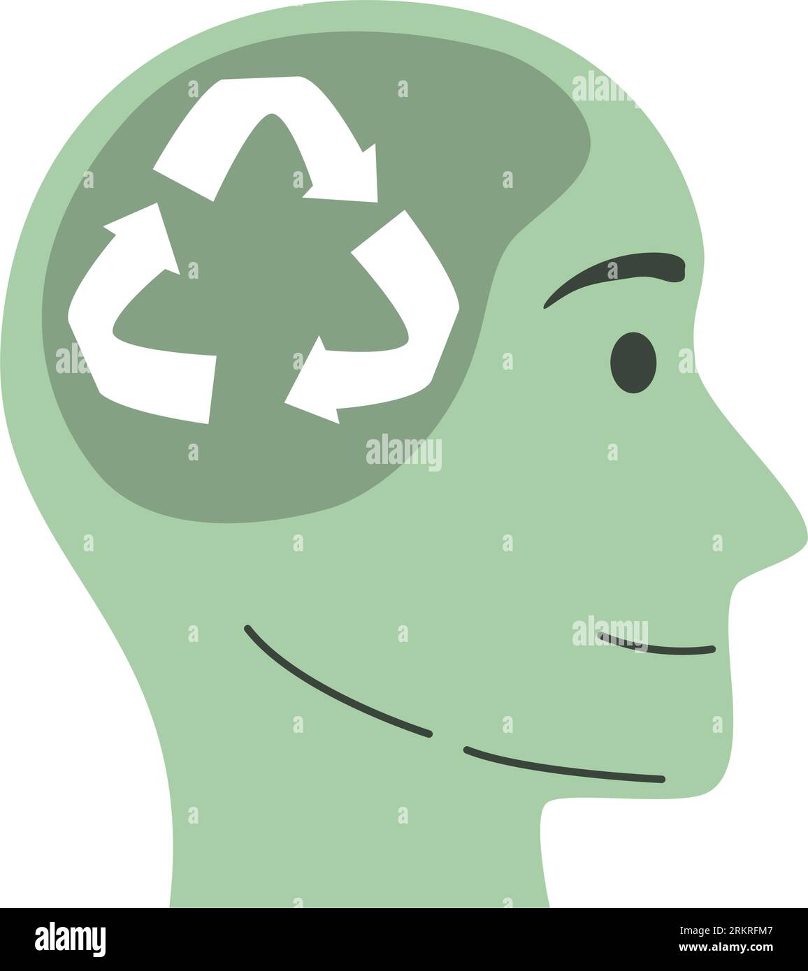 thinking eco recycle icon Stock Vector Image & Art - Alamy