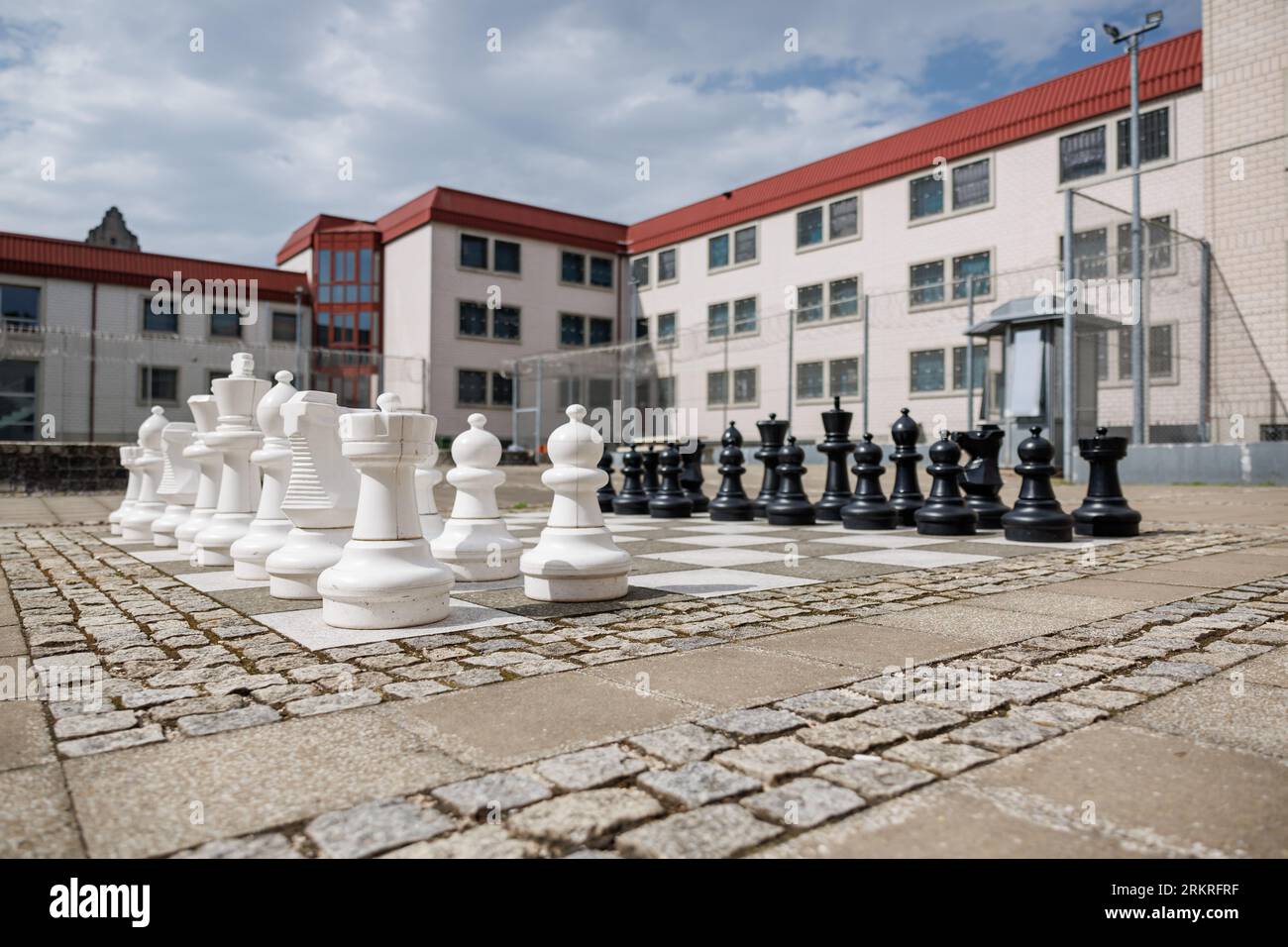 Nuremberg, Germany. 24th Aug, 2023. View of the courtyard corridor of the Nuremberg correctional ...