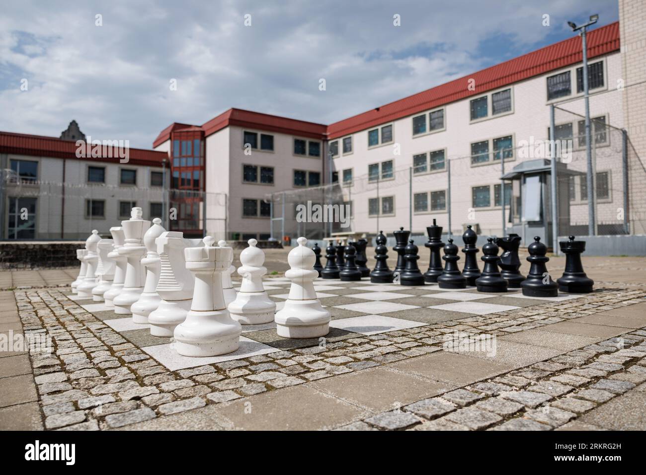 Nuremberg, Germany. 24th Aug, 2023. View of the courtyard corridor of the Nuremberg correctional ...