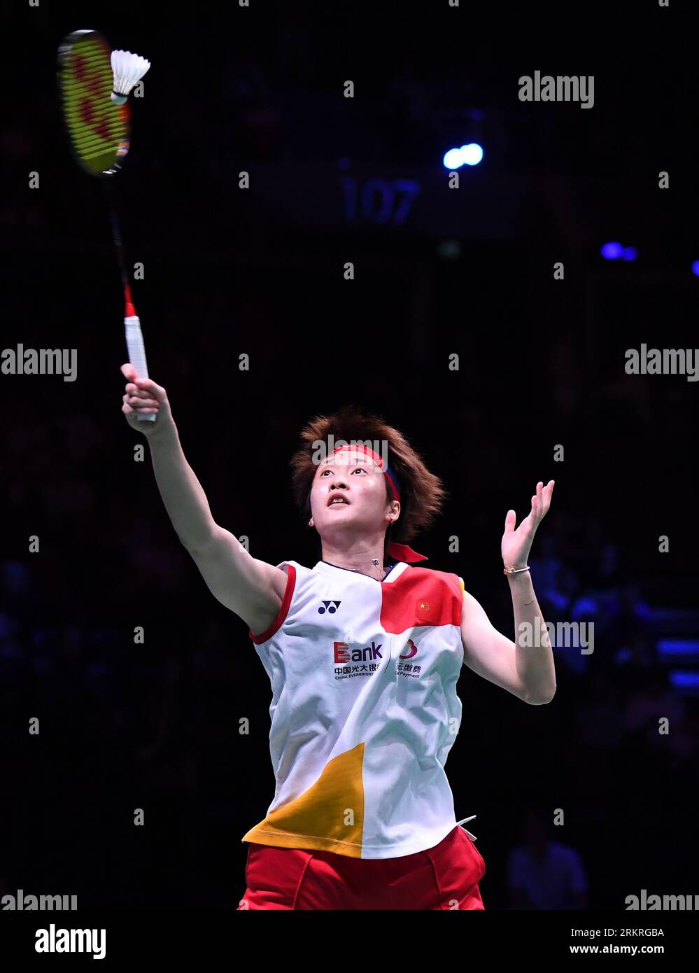 Copenhagen, Denmark. 25th Aug, 2023. Chen Yufei of China hits a return ...