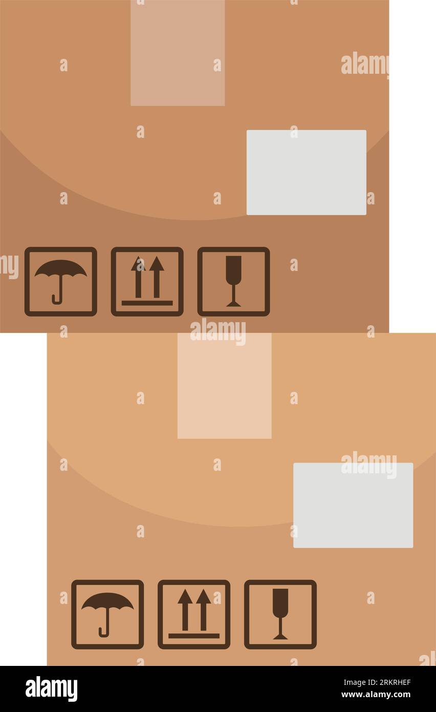 shopping cardboard boxes icon Stock Vector Image & Art - Alamy