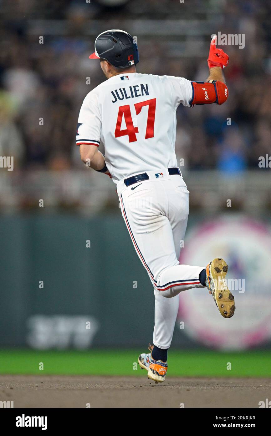 MINNEAPOLIS, MN - AUGUST 25: Minnesota Twins Infield Edouard Julien (47 ...