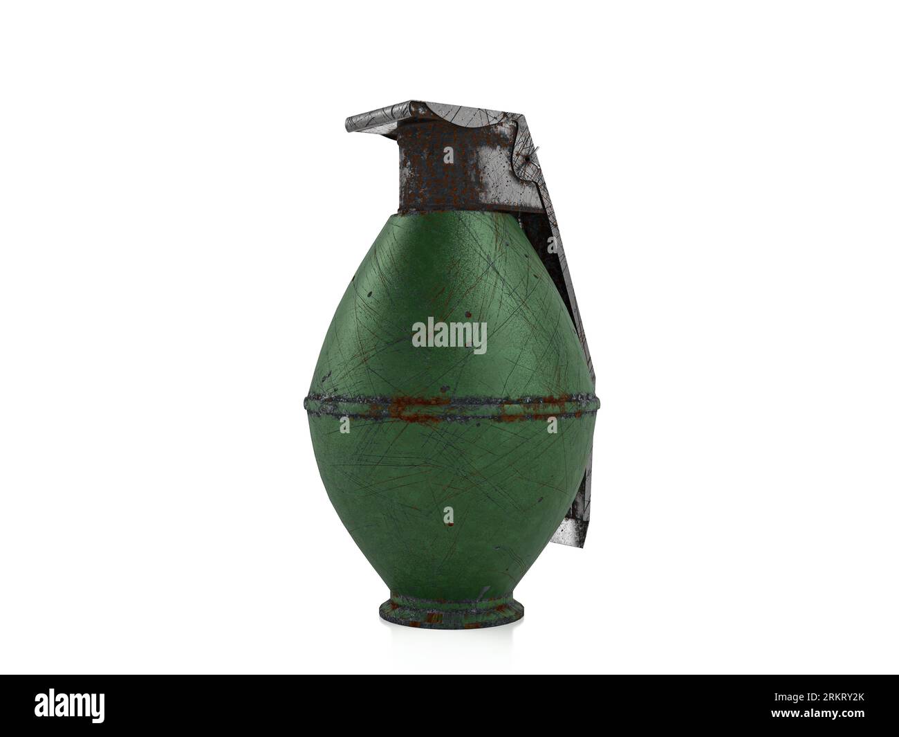 Grenade on a white background. 3d illustration Stock Photo - Alamy