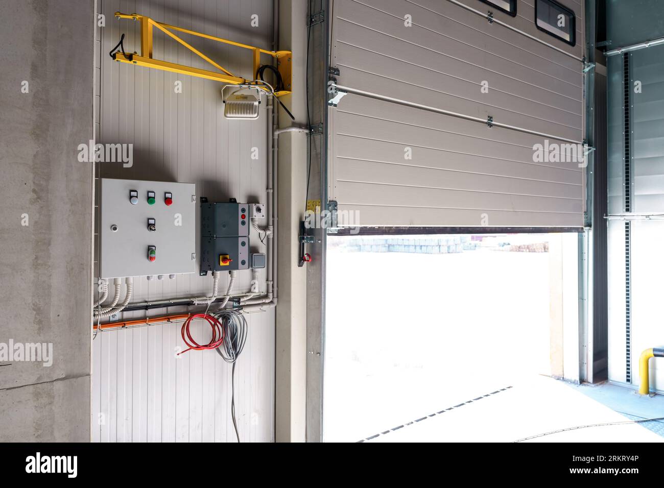 Control units for gates and loading bridges Stock Photo - Alamy