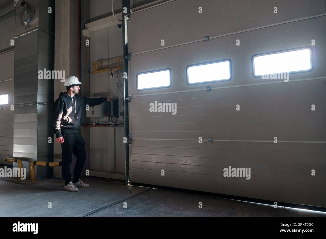 Control units for gates and loading bridges Stock Photo - Alamy