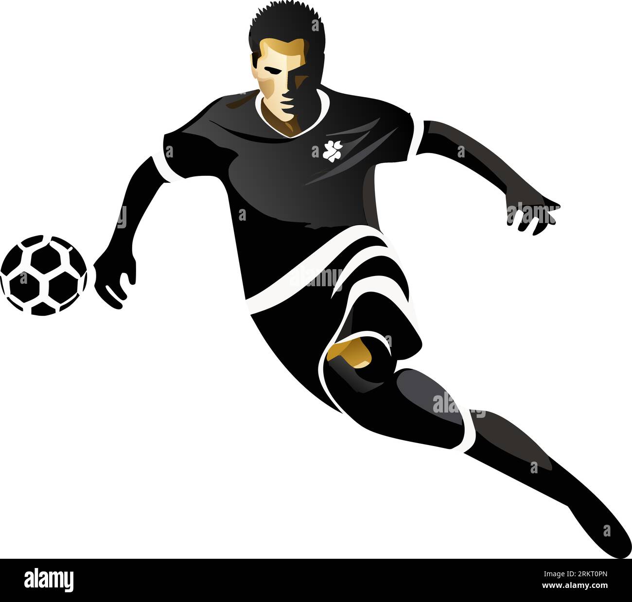 Soccer sportsman on white background Stock Vector Image & Art - Alamy