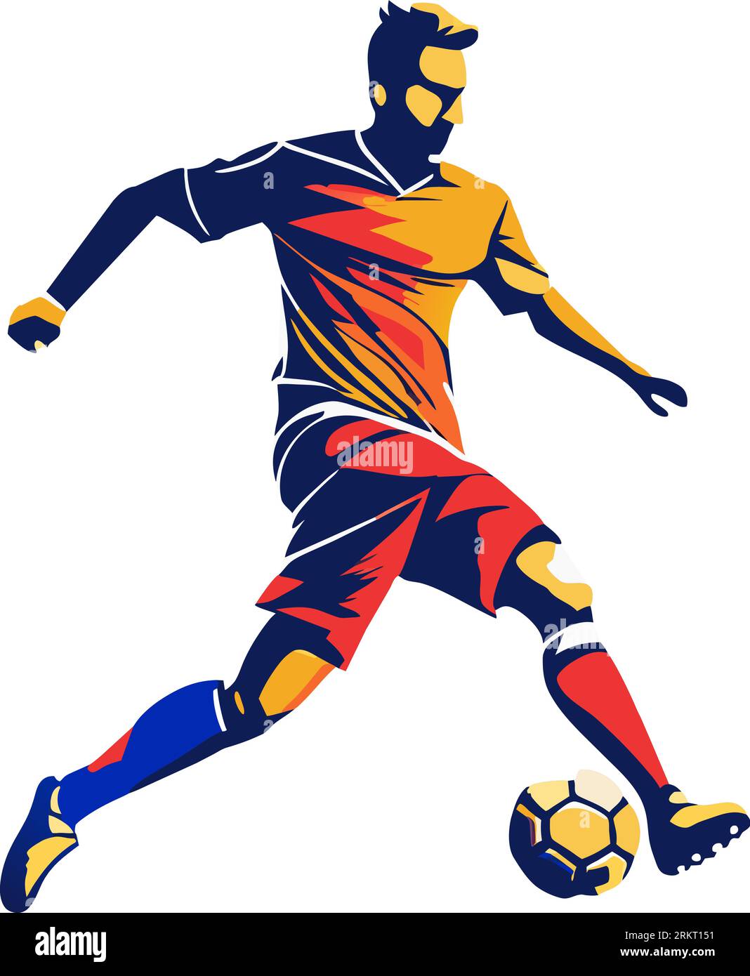 Soccer sportsman on white background Stock Vector Image & Art - Alamy