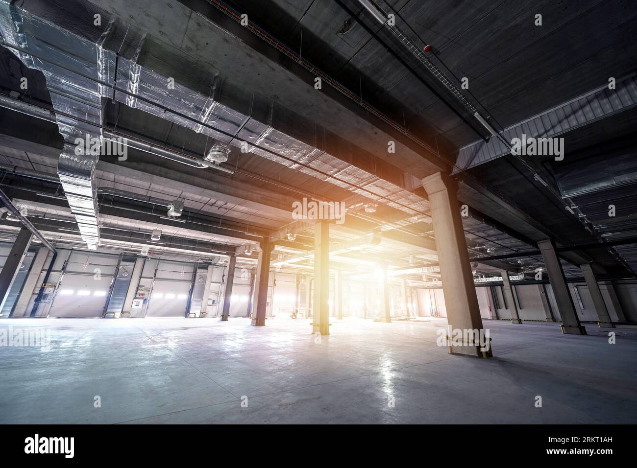 Interior of a large industrial warehouse Stock Photo - Alamy