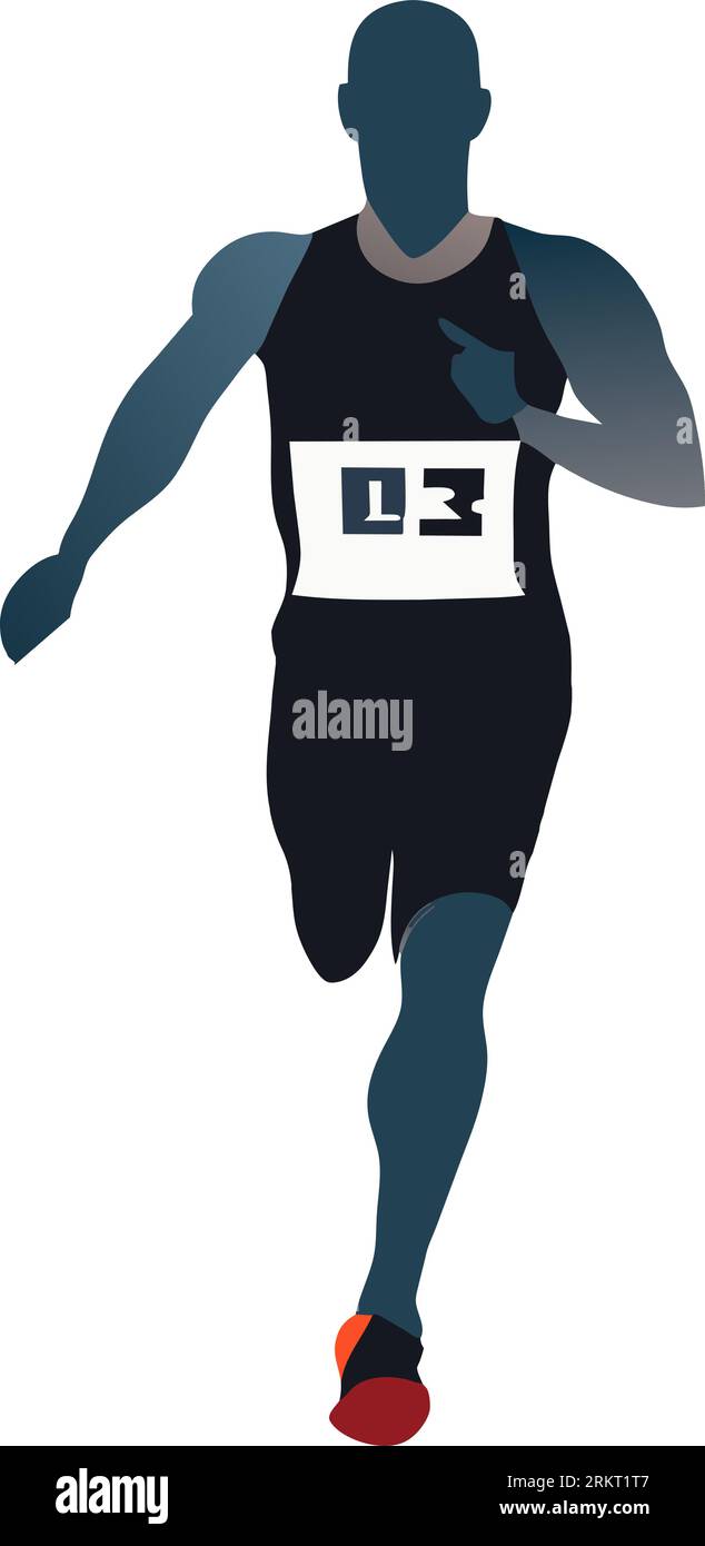 Track and Field sportsman isolated on white background Stock Vector ...
