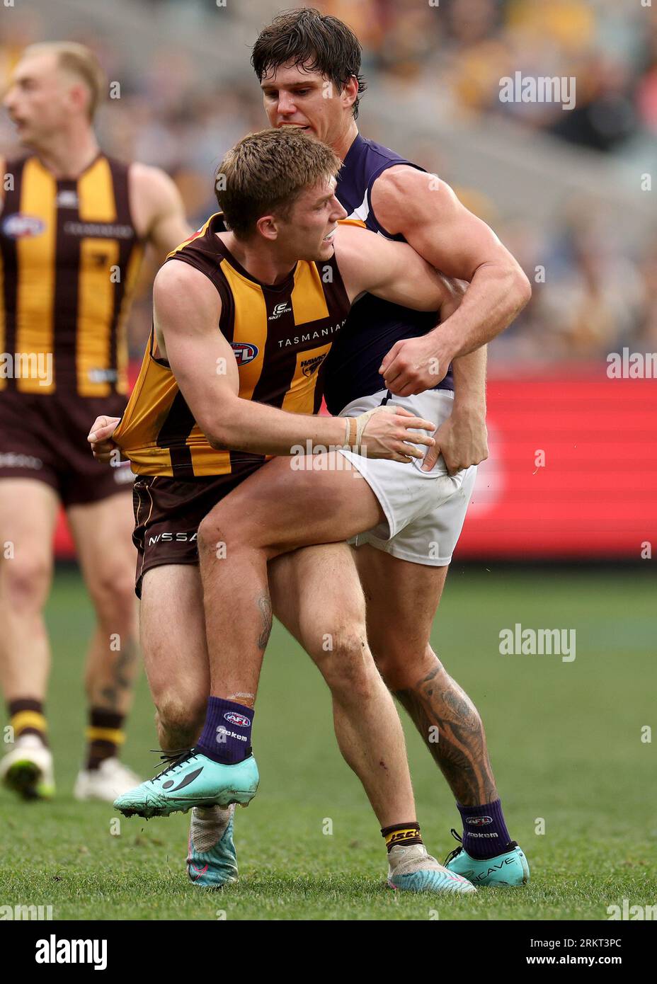 Melbourne, Australia. 26th Aug, 2023. Dylan Moore of the Hawks and ...