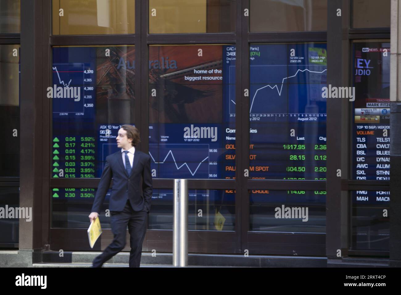 Stock market index australian stocks hi-res stock photography and ...