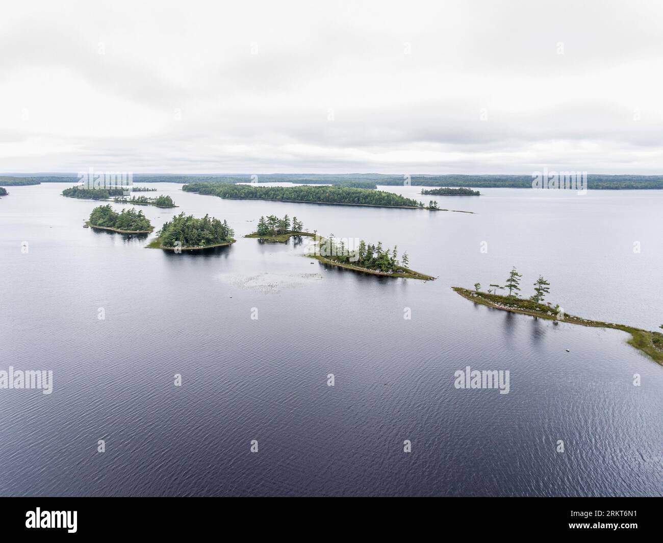 River And Islands In Morning Mist At Kejimkujik National Park