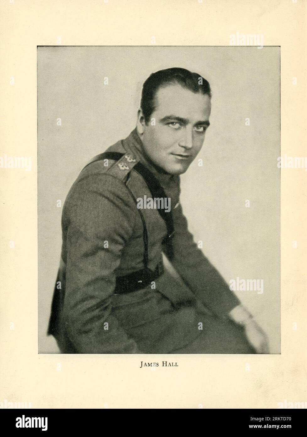 JAMES HALL Portrait from US Programme for HELL'S ANGELS 1930 directors ...